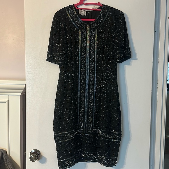 Stenay | Dresses | Stenay Vintage Black Beaded Silk Dress | Poshmark